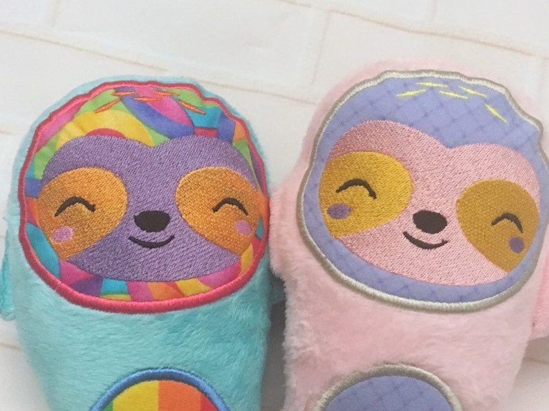 ITH SLOTH Plush 5x7 - in the Hoop Digital Embroidery Design - Sloth ...