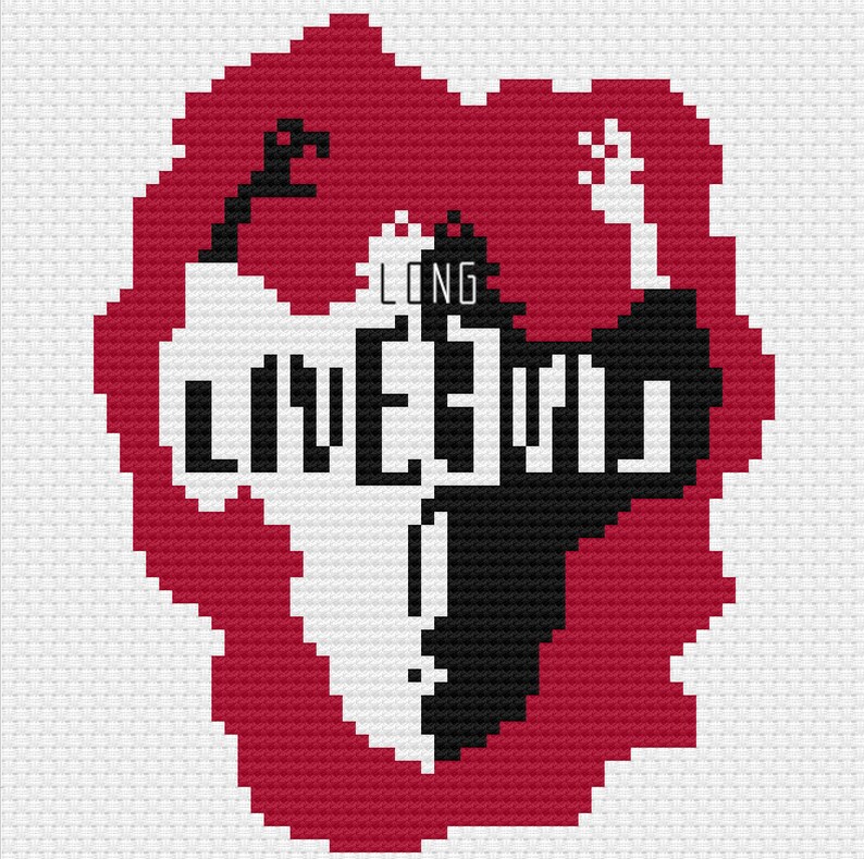 Long Live Evil PDF Cross-stitch Pattern Instant Download SET - Etsy
