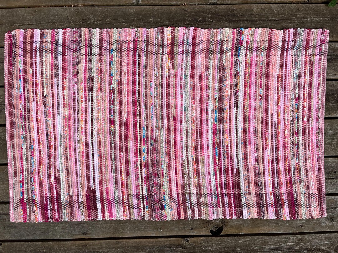 Pink Rag Rug - Etsy