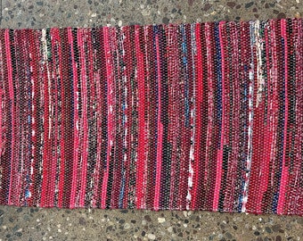 Woven Red Rag Rug - Etsy