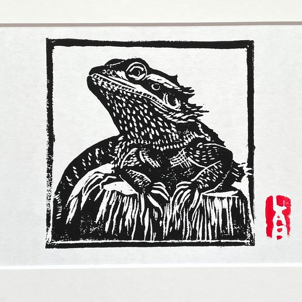 Dragon Lino Print - Etsy Ireland