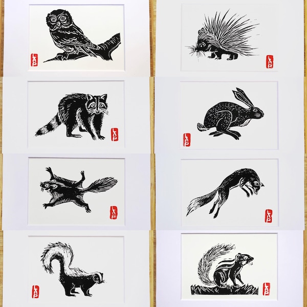 Owls and Raccoon - Etsy