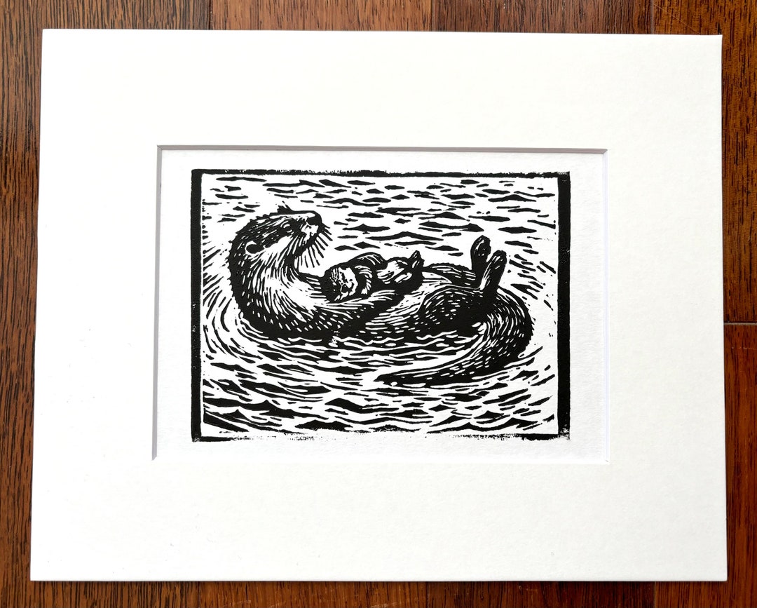 Sea Otter Mother and Baby - Etsy