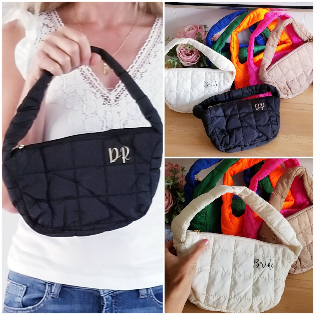 Minimalist Puffer Bag, Girl Kids Birthday Gift, Personalized Mini Purse ...