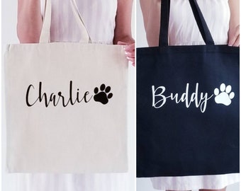 Paw Print Tote Bag | Etsy