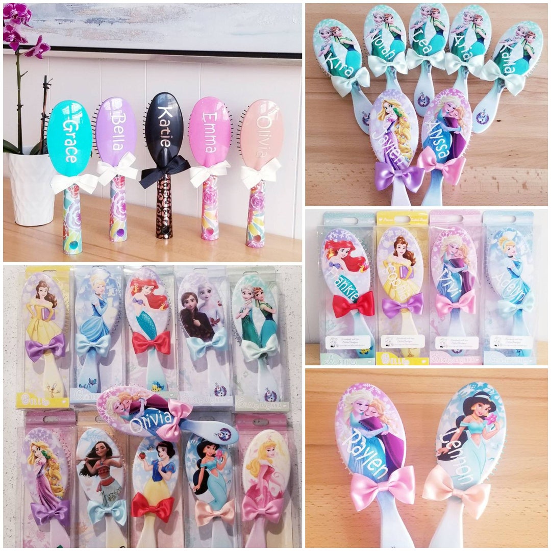 Personalized Princess Floral Cheetah Hair Brush - Etsy