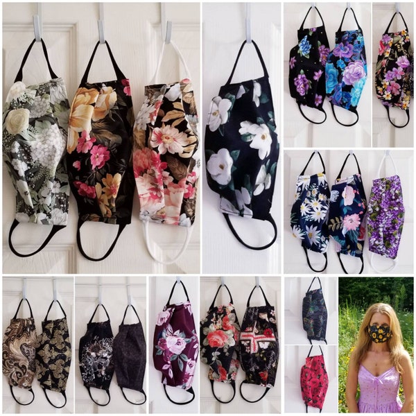 Floral Face Mask - Etsy