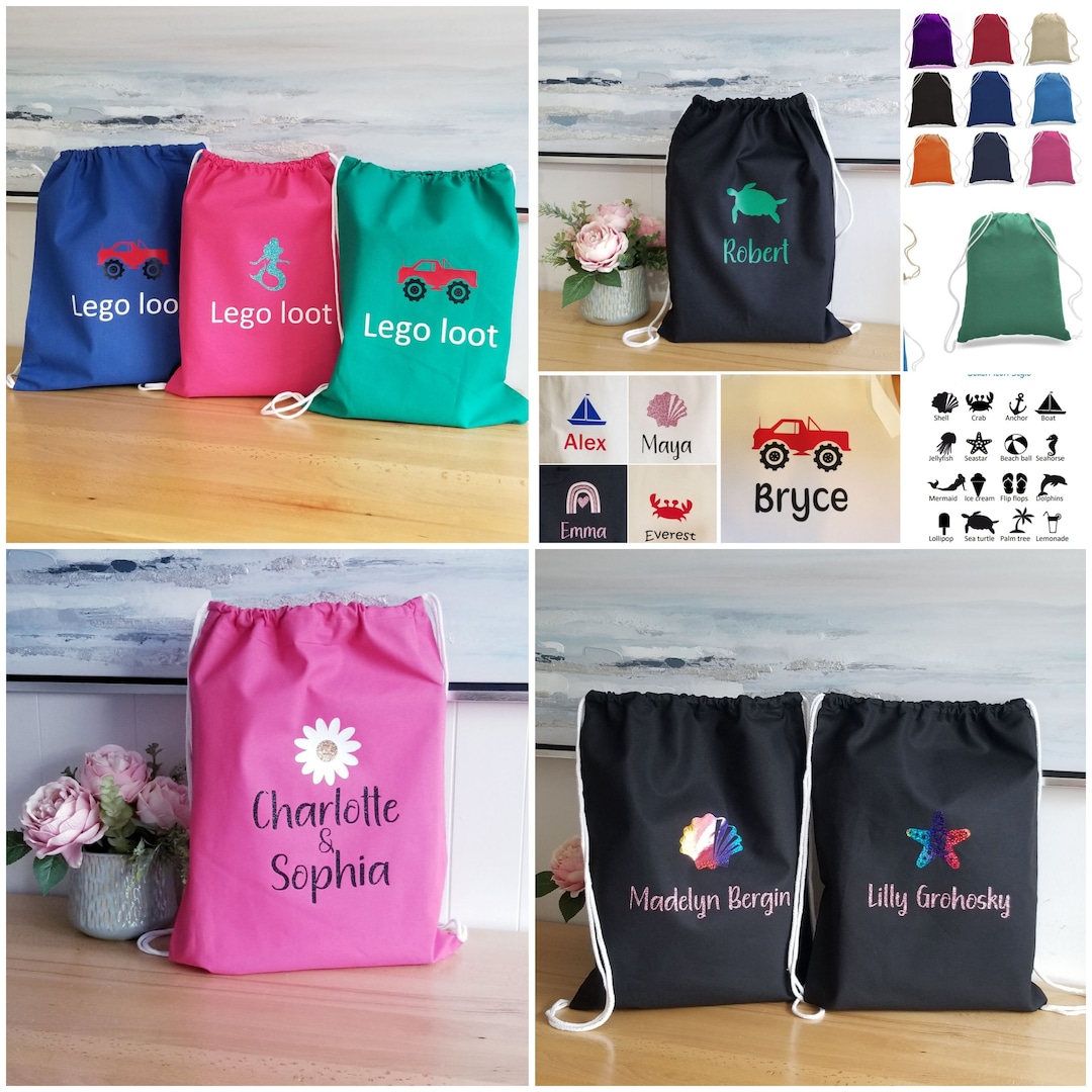 Camp Backpack, Personalized Beach Backpack, Kids Pool Drawstring ...