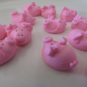 Made to Order | 1 Dozen Royal Icing Pigs | 1 Inch | 12 Pieces | Edible ...
