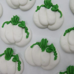 Made to Order | 1 Dozen Large White Royal Icing Pumpkins | 1.25 Inches ...
