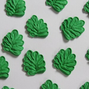 15 Tropical Royal Icing Leaves | 1 Inch | Sugar Flowers Fondant Flowers ...