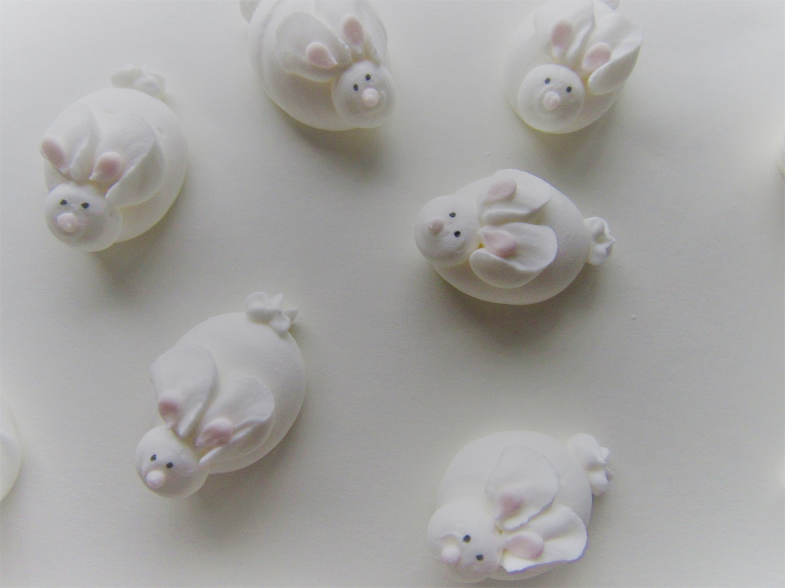 1 Dozen Edible Royal Icing White Rabbits | 1 Inch | Sugar Rabbit ...