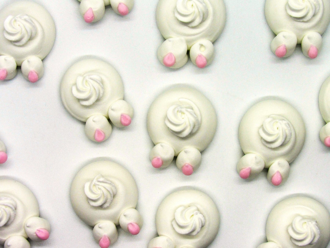 1 Dozen Royal Icing Bunny Bottoms | One Dozen | 1 Inch | Easter Cake ...