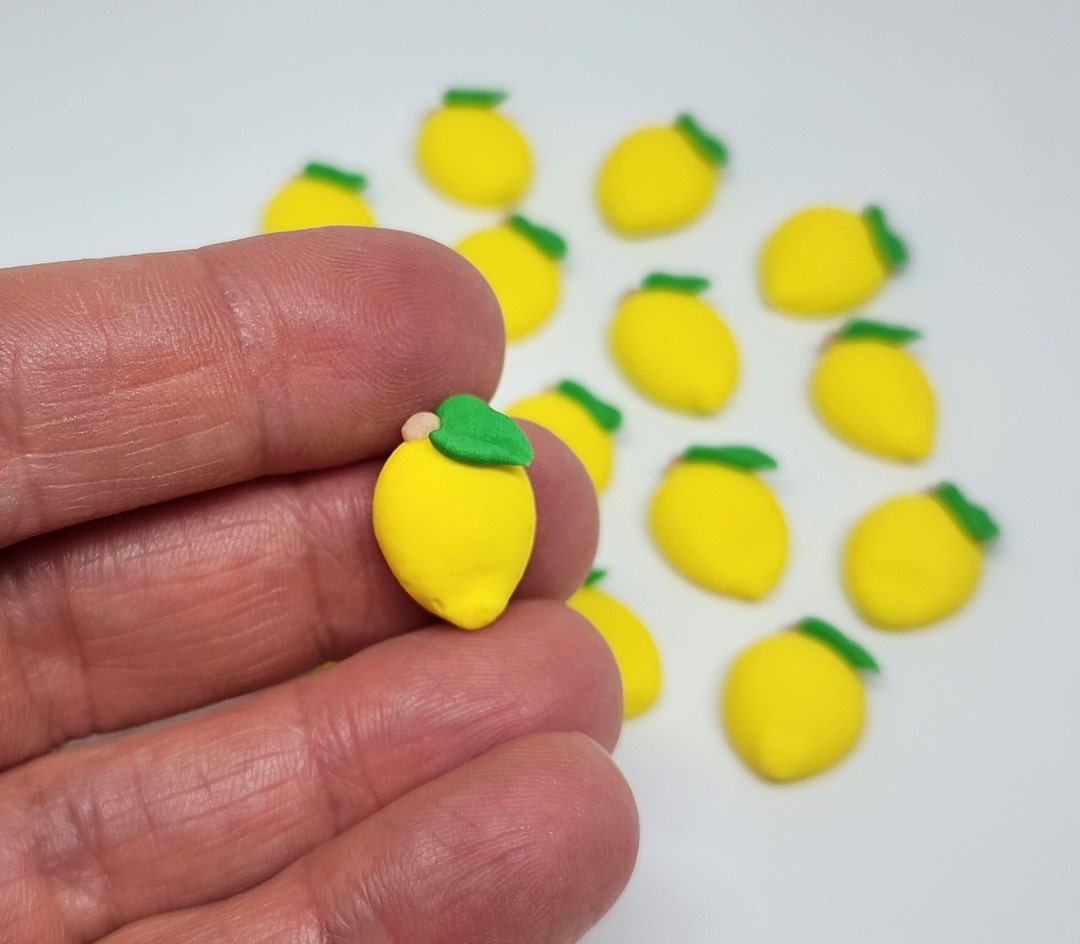 Made to Order | 1 Dozen Mini Royal Icing Lemons | 1/2 Inch | Fondant ...