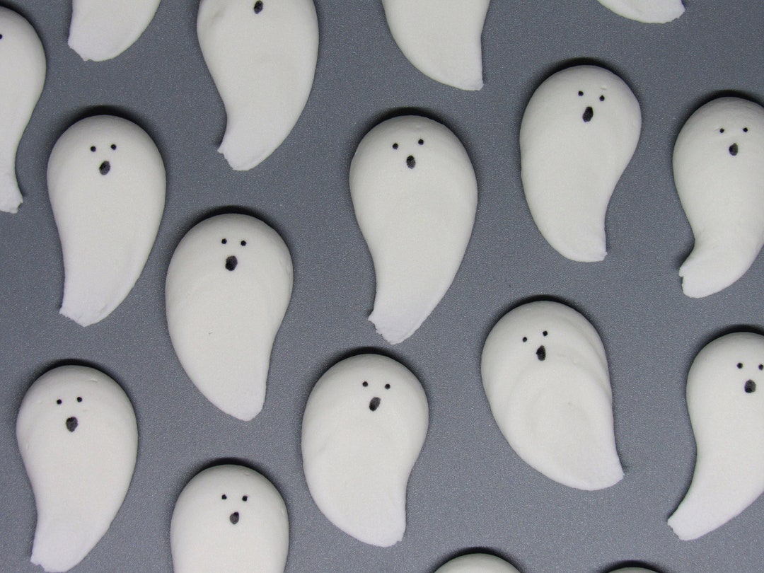 Made to Order | 1 Dozen Royal Icing Ghosts | 1 Inch | Sugar Flowers ...