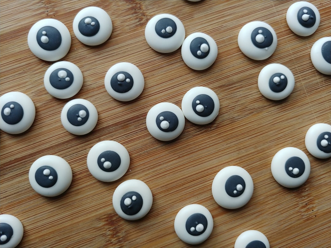 1 Dozen Royal Icing Eyes 3/4 Inch Sugar Flowers Fondant Flowers Edible ...