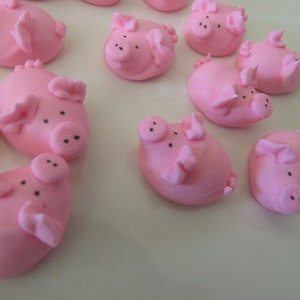 Made to Order | 1 Dozen Royal Icing Pigs | 1 Inch | 12 Pieces | Edible ...