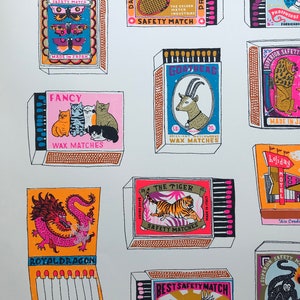 Vintage Matchbox Collection Screen Print - Very Superior Safety Matches ...
