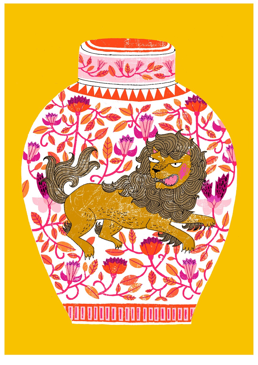 Lion Ginger Jar - Lollapalooza Lion Jar - Etsy