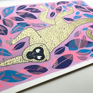 Gold Monkey Screen Print - Monkey Means Business - Etsy