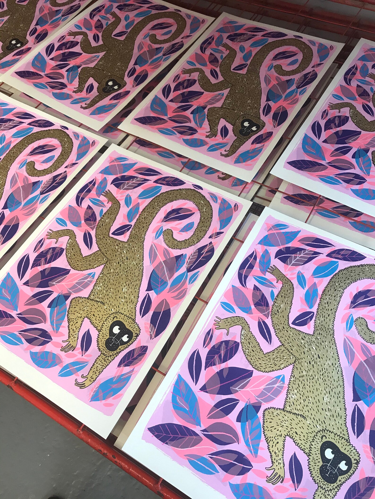 Gold Monkey Screen Print Monkey Means Business - Etsy