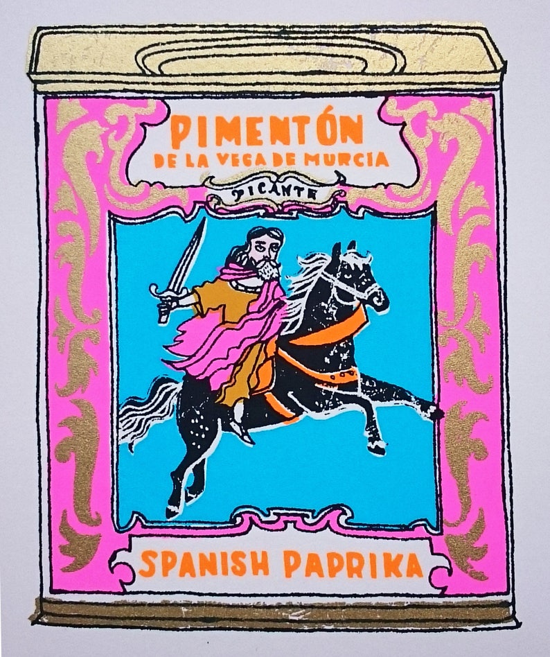 Paprika Tins Screen Print A Couple of Hotties - Etsy