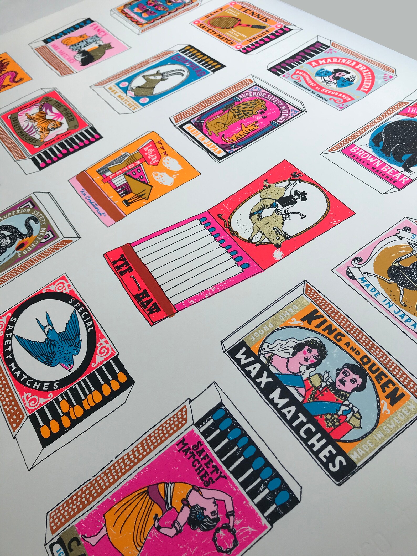 Vintage Matchbox Collection Screen Print - Very Superior Safety Matches ...