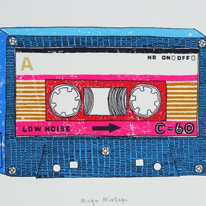 Personalised Mix Tape Screenprint - 'mega Mixtape' - Etsy