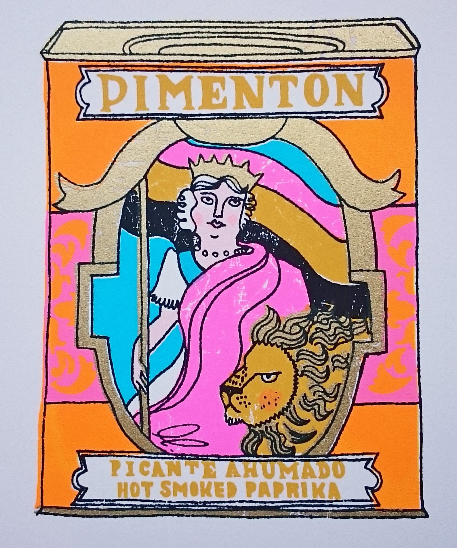 Paprika Tins Screen Print A Couple of Hotties - Etsy