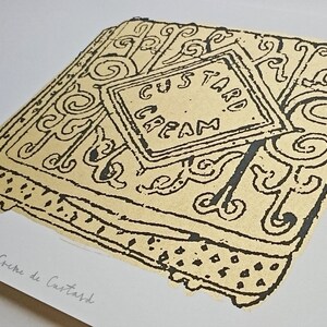A4 Custard Cream Screen Print - Creme De Custard - Etsy