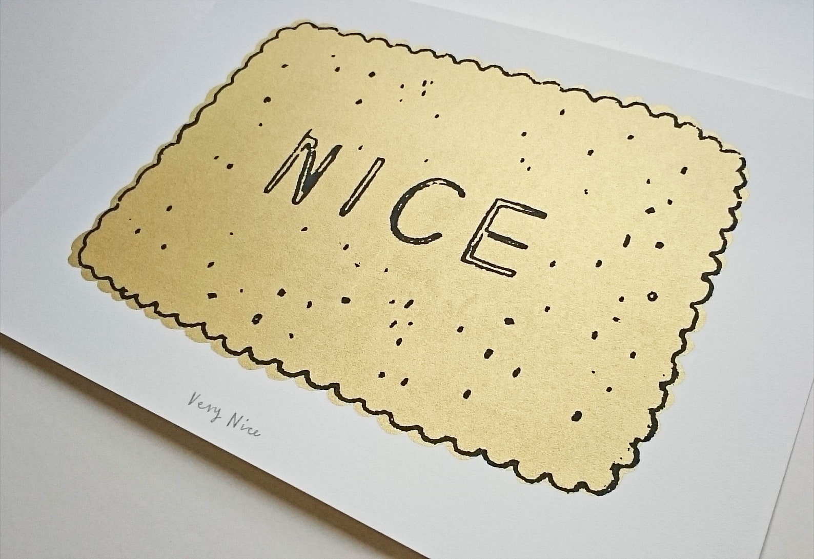 A4 - Very Nice Biscuit Screen Print - Etsy