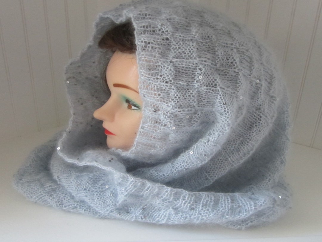 Elegant Mobius Cowl/hood Hand Knit From Luxurious Italian Designer ...