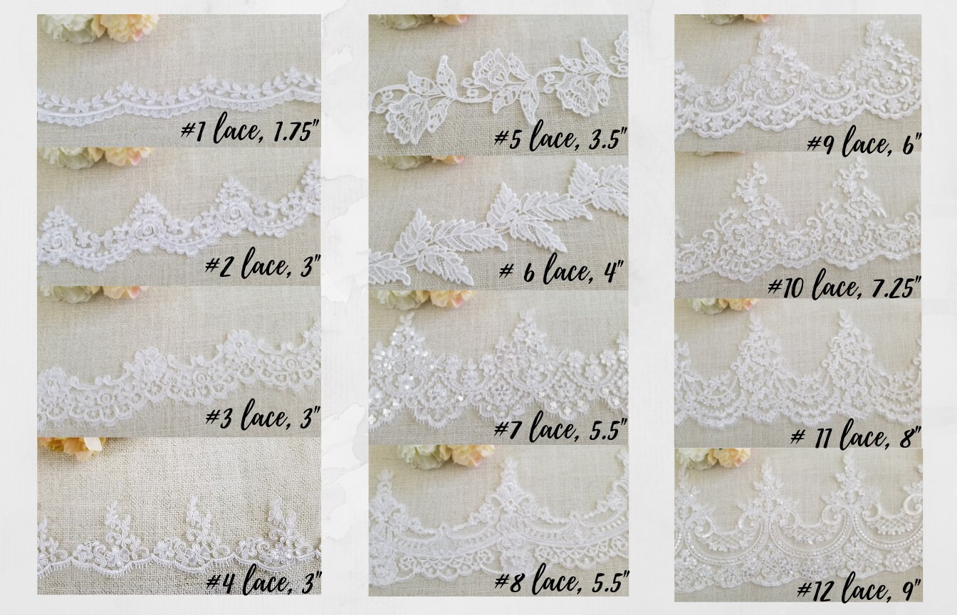 Wedding veil LACE SAMPLE for drop gather mantilla or two | Etsy