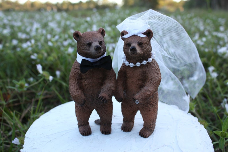 Weddings-bears-bear-wedding-cake Topper-bear | Etsy