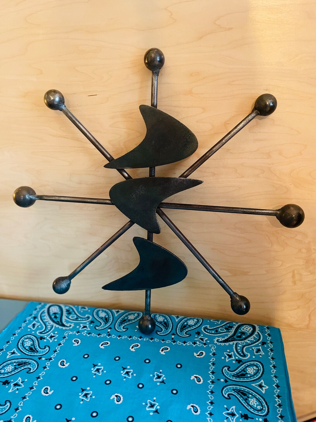 MCM Atomic Steel Wall Hanging - Etsy