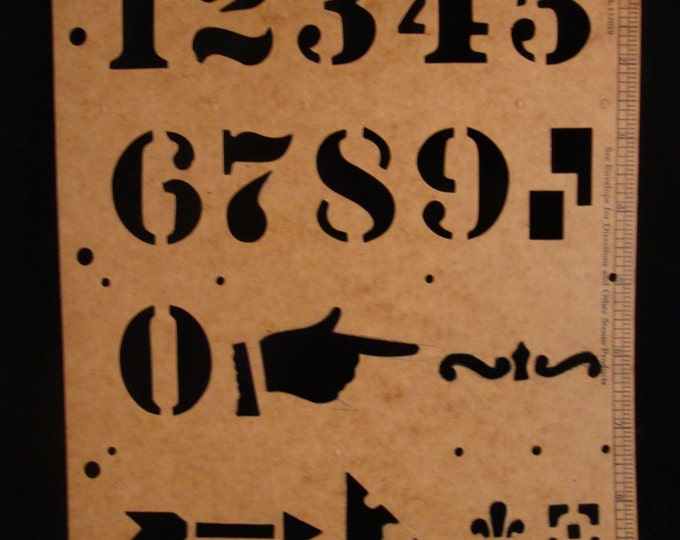 1950s Vintage Number Stencil by Stenso Lettering Company (single Page ...