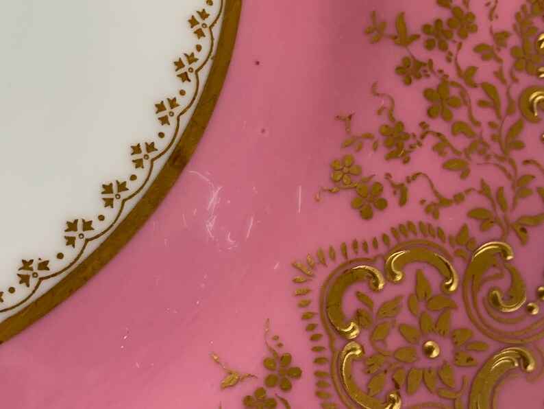 4 Rare Antique Pompadour Pink Royal Worcester Plates W - Etsy