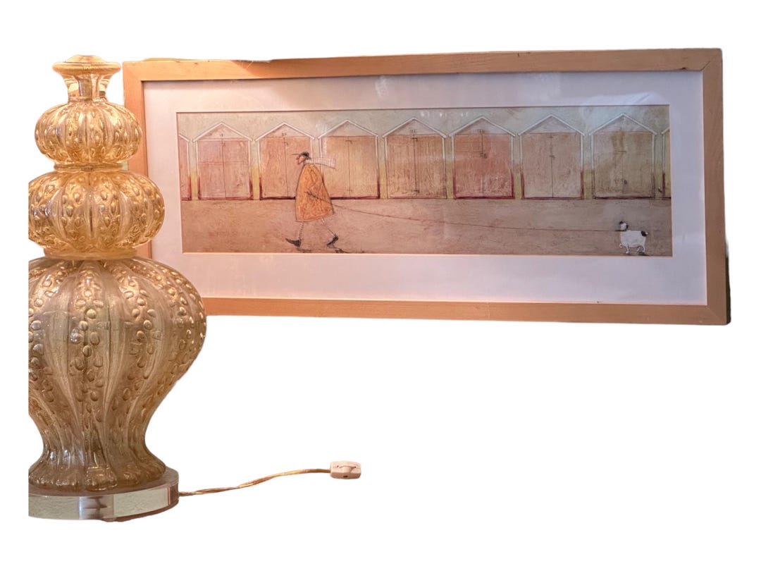 Sam Toft, Mr Mustard Walking Dog Print, Rectangular Wood Frame ...