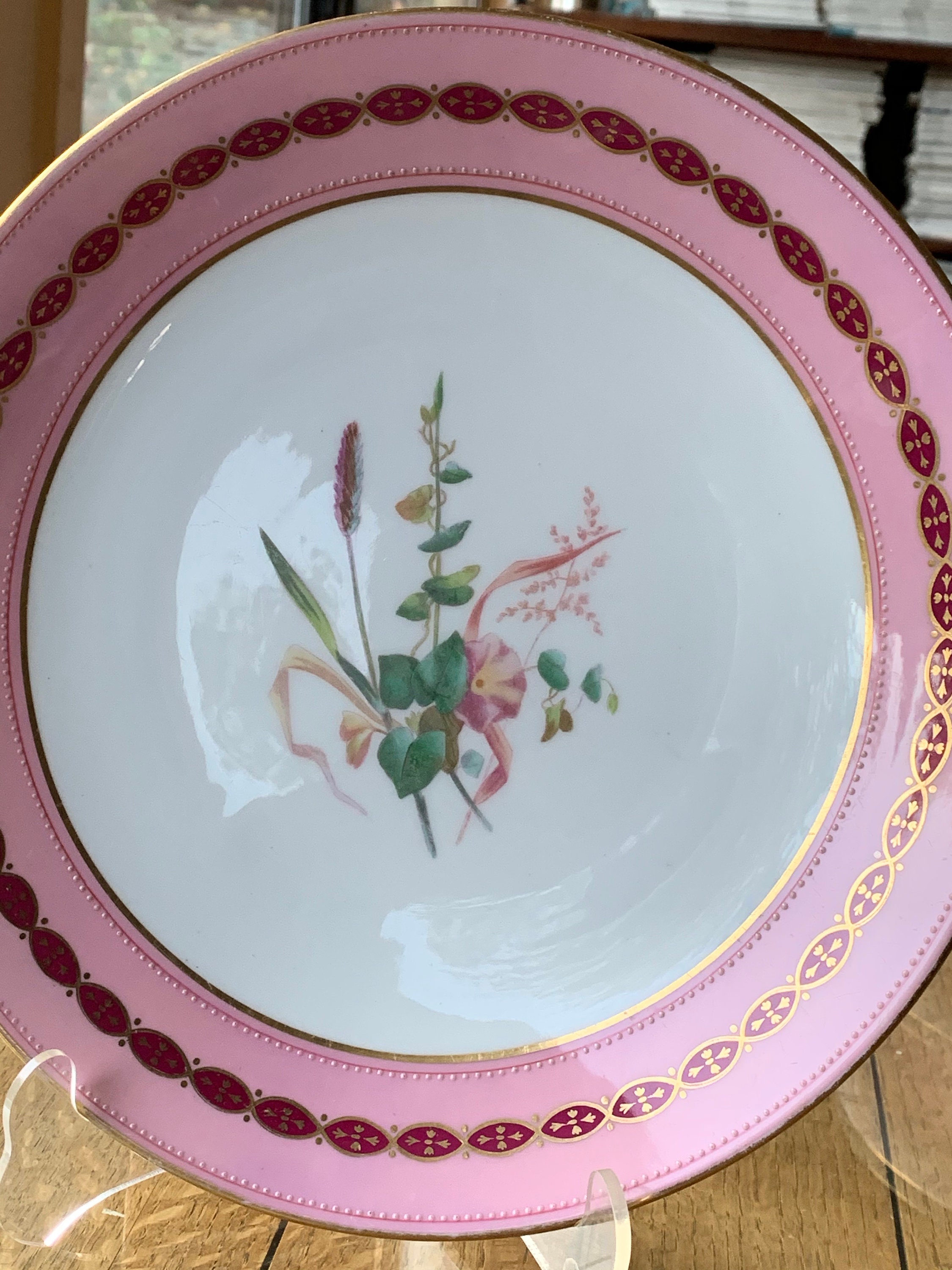 Cake Stands Home & Living Antique Pink Minton Botanical Dessert Set w ...