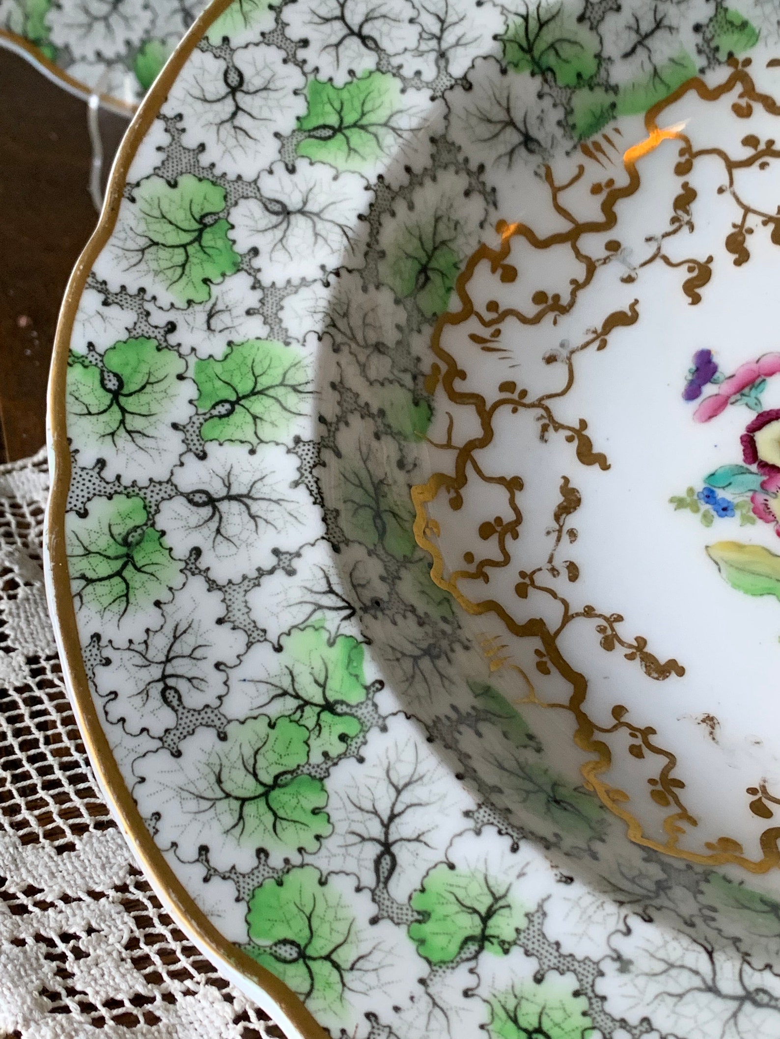 3 Rare Antique Grainger Worcester Soup Plates With Elaborate - Etsy