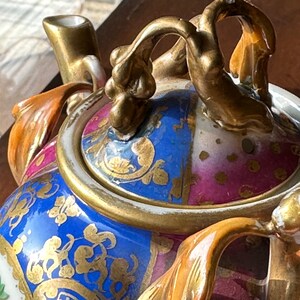 Rare Unusual Antique Old Paris Teapot W Hand Painted Birds Fruit ...