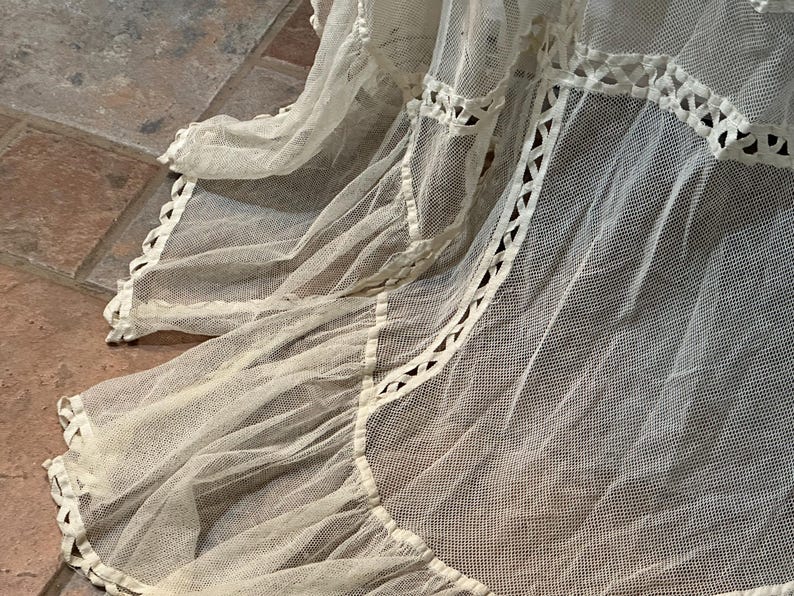 Antique Battenburg Lace Window Panel: Cream Net Drape, 53x88 - Etsy