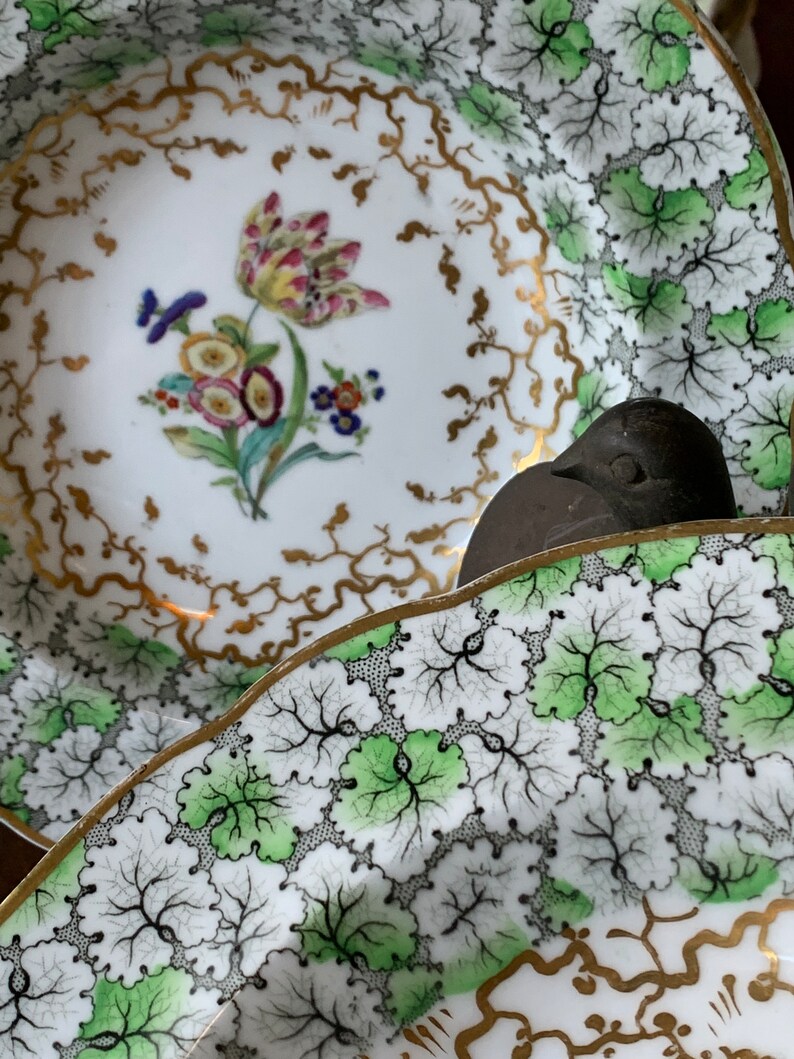 3 Rare Antique Grainger Worcester Soup Plates With Elaborate - Etsy