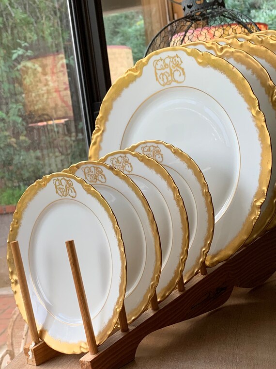 Antique French Monogrammed China Set 6 Haviland Limoges | Etsy