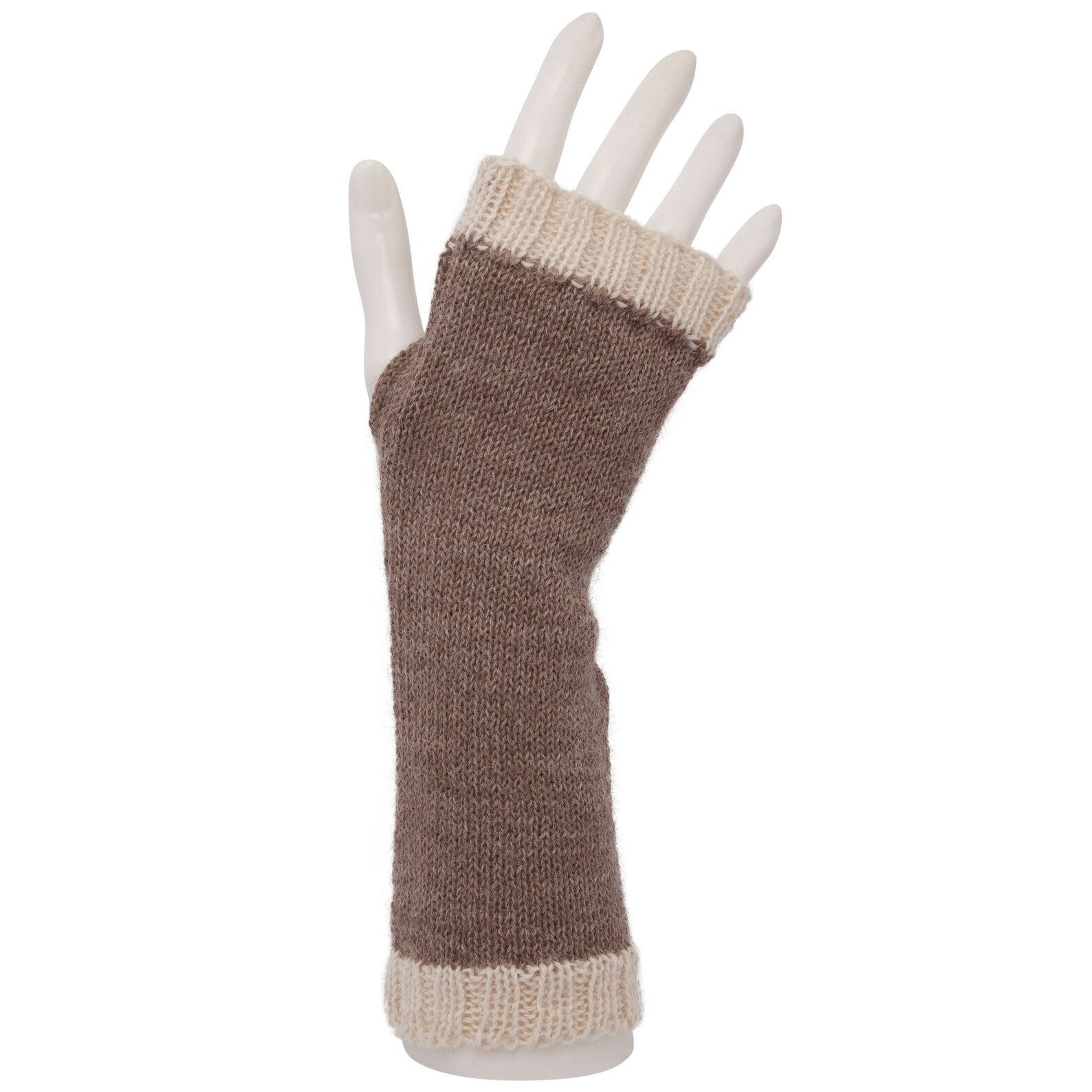 100% Alpaca Fingerless Mittens, Hand Warmers, Wool Knit Gloves, Wrist ...