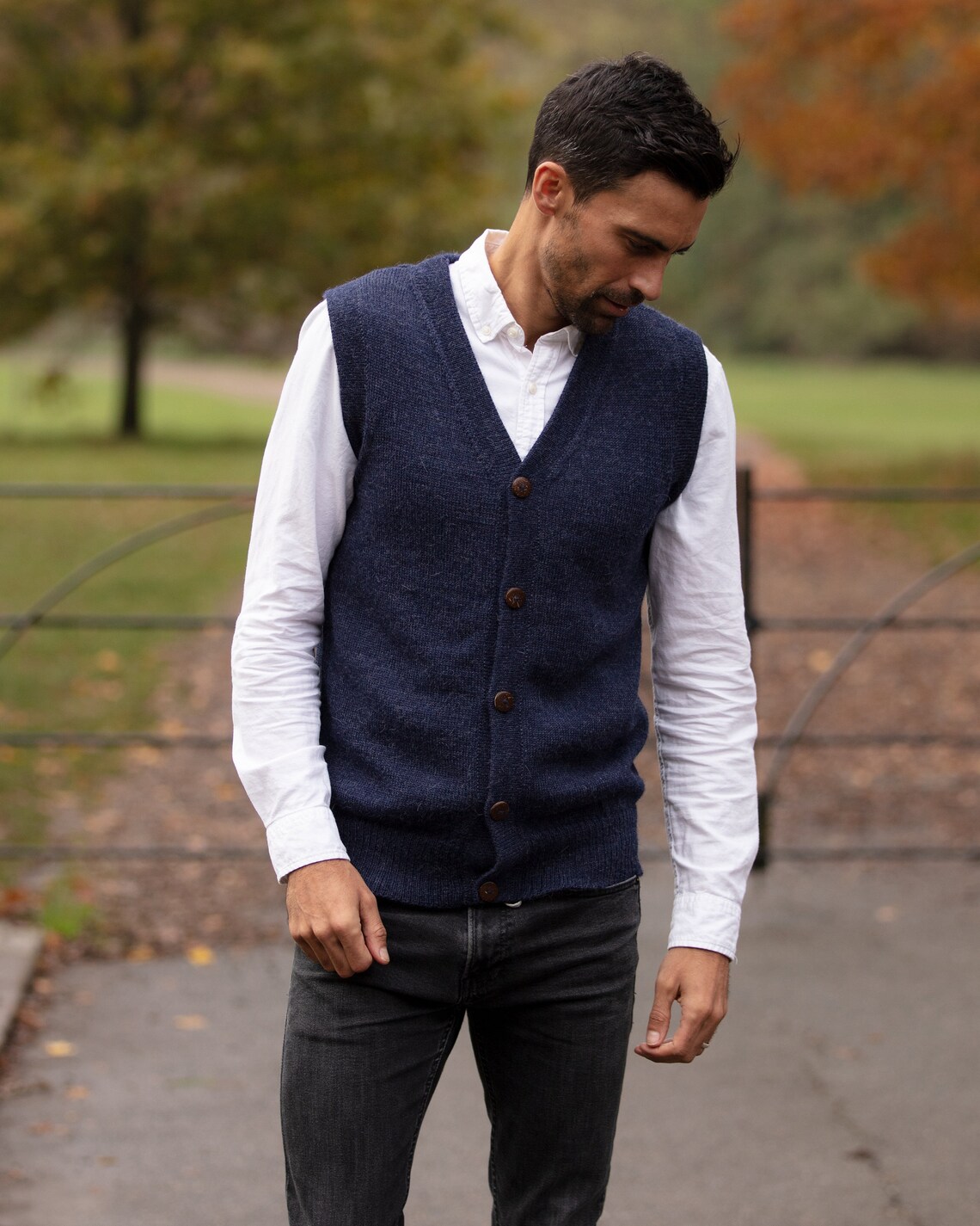 Vest Waistcoat 100% Alpaca Wool Knitted Men's Woollen Pullover Alpaca ...