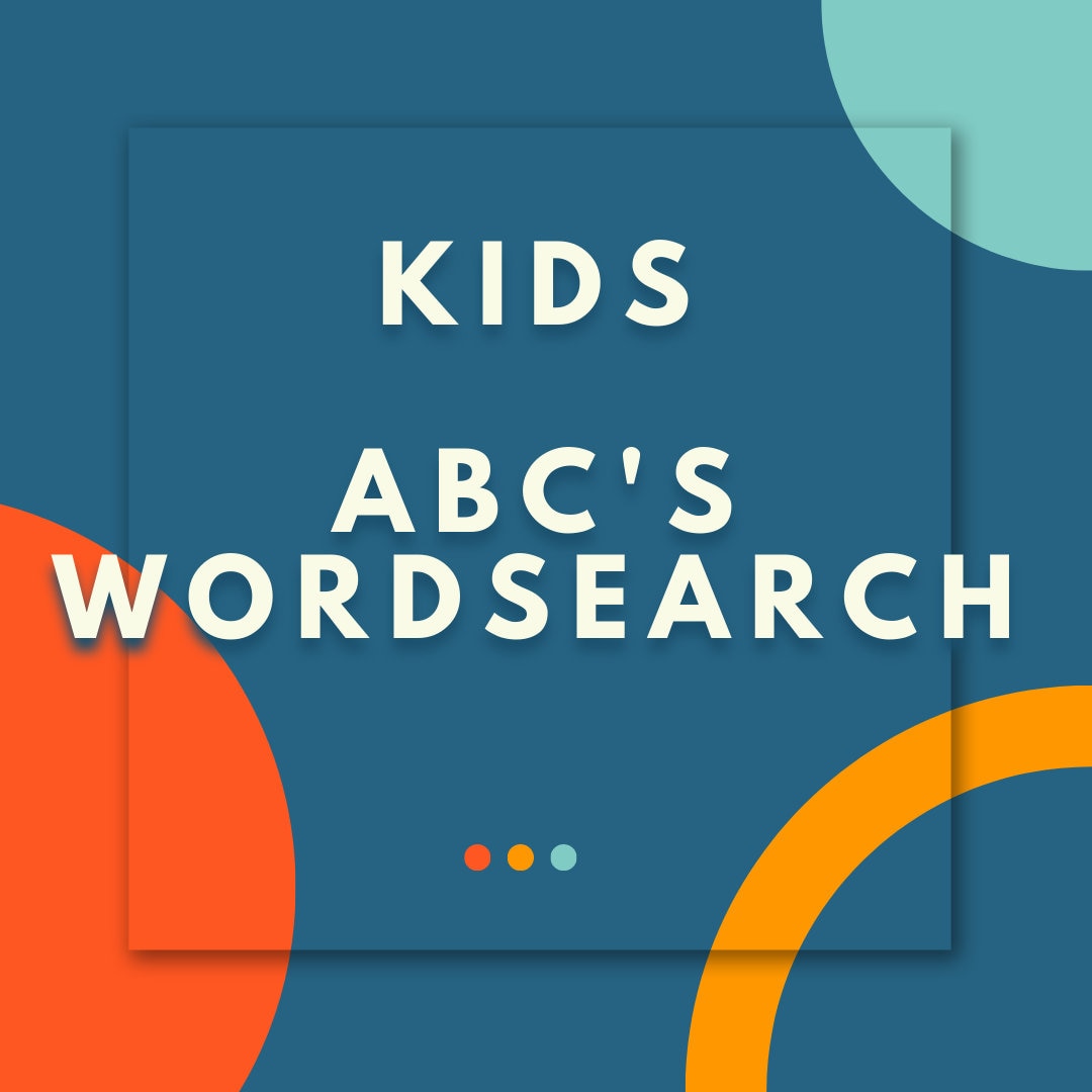Kids ABC Word Search Digital Download - Etsy