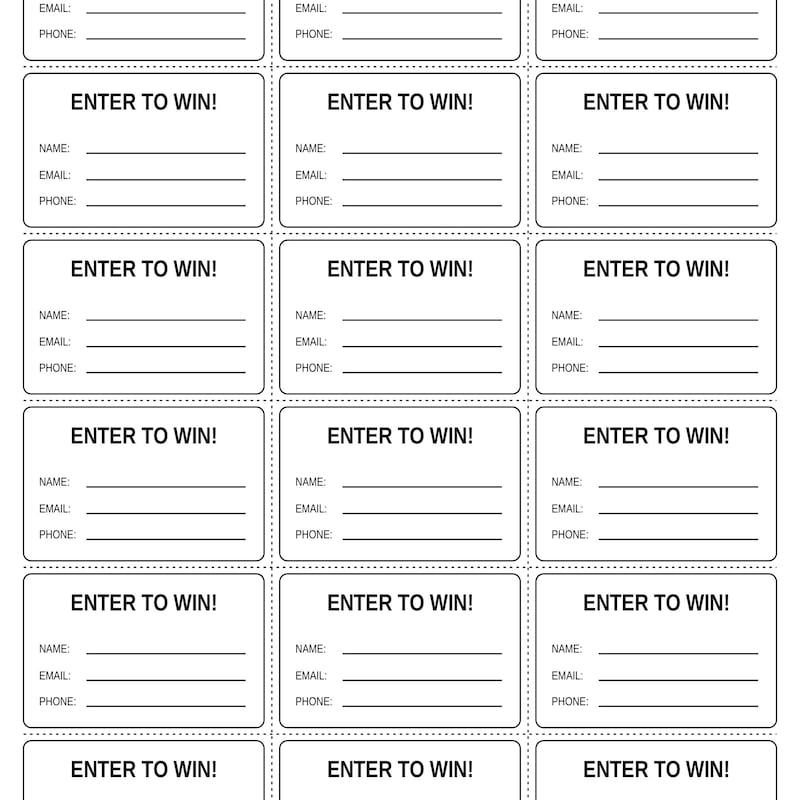 Raffle Ticket Template - Etsy
