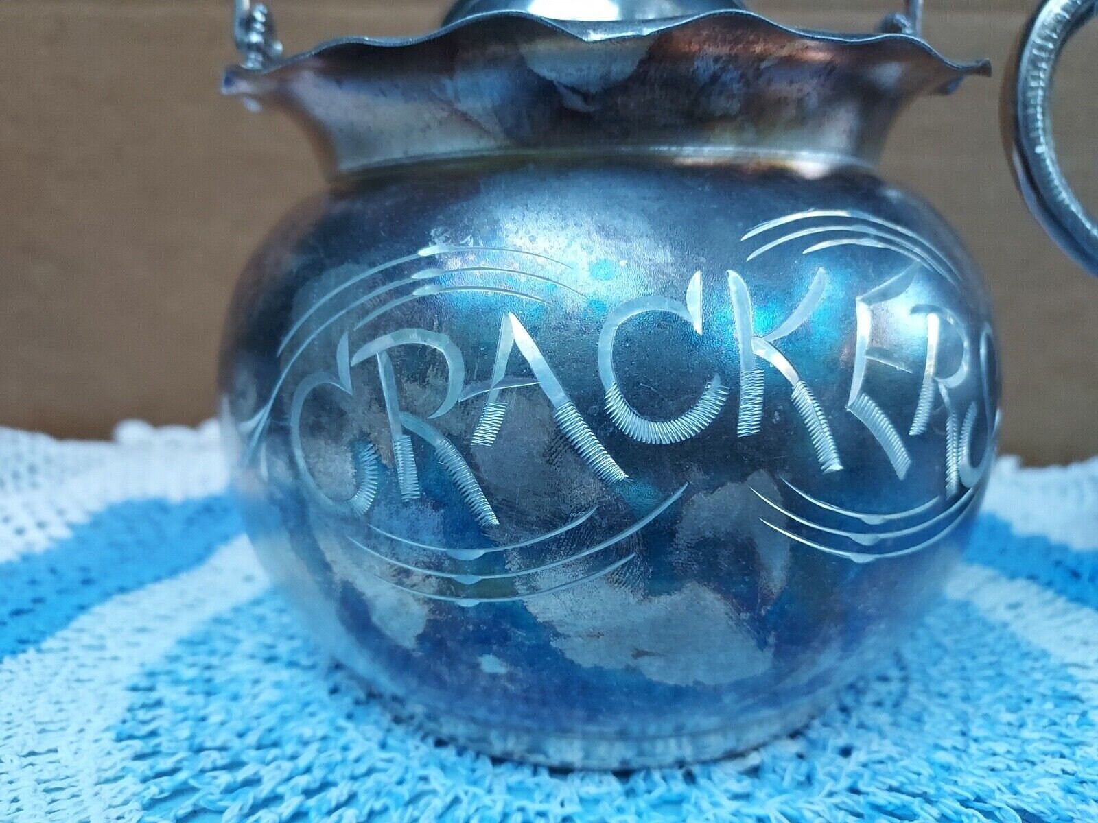 Vintage German Silver Crackers Canister & Silverplate Reliance Tea ...