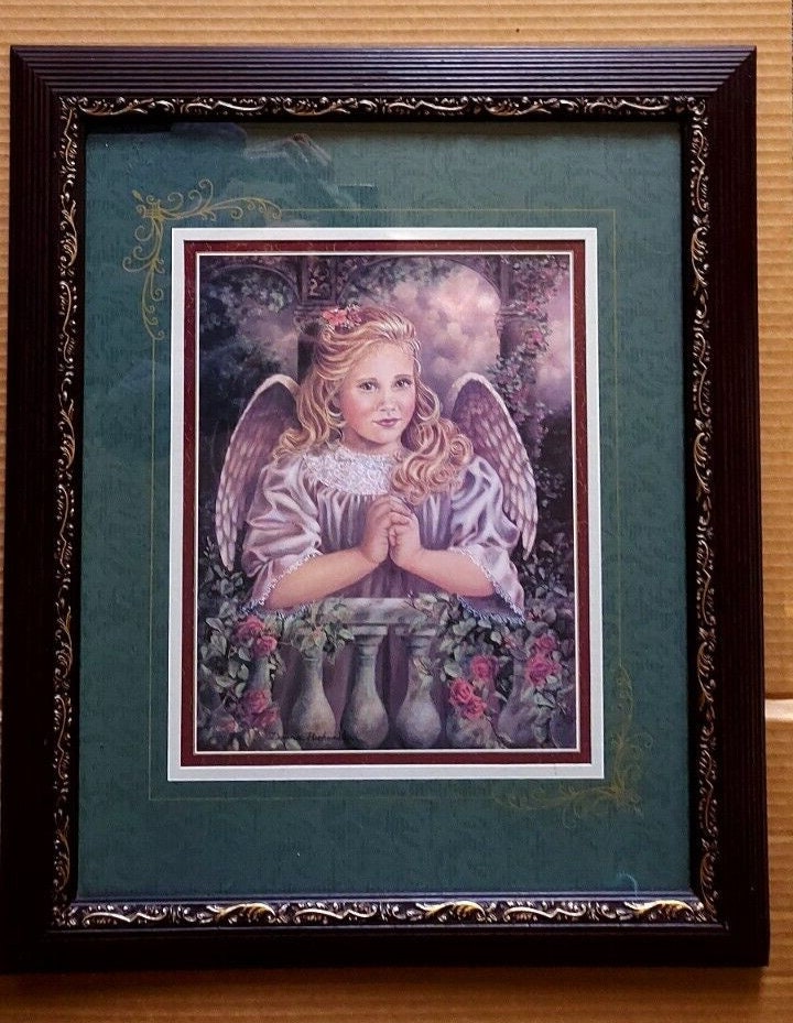 PR Home Interiors Girl & Boy Angel Picture Framed Donna Richardson 23 ...